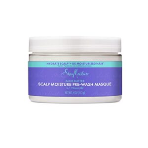 sheamoisture scalp moisture hair masque aloe butter & vitamin b3 pre-wash hair care with a boost of hydration to hydrate scalp + moisturized hair 4oz