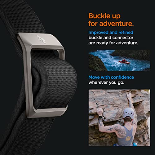 Spigen Lite Fit Ultra Band Designed for Apple Watch Band for Apple Watch Ultra2/Apple Watch Ultra 49mm, Series 9/8/SE2/7/6/SE/5/4/3/2/1 45mm/44mm/42mm Nylon Solo Loop - Black