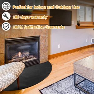 Fireplace Mat Fire Resistant, Wood Burning Stove Floor Protector, Fireproof Hearth Rug Protect Floors from Sparks Embers, 42x24 Inch Half Round