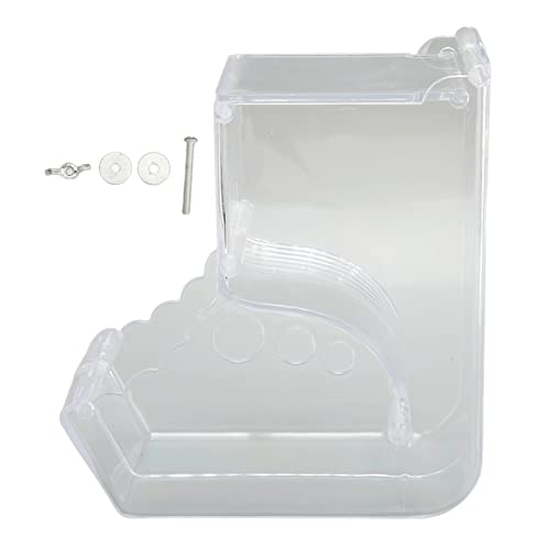 GLOGLOW Hamster Food Dispenser, Hamster Feeder Transparent Toxic Free Prevent Knock Over Automatic for Sugar Glider