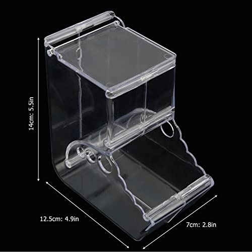 GLOGLOW Hamster Food Dispenser, Hamster Feeder Transparent Toxic Free Prevent Knock Over Automatic for Sugar Glider