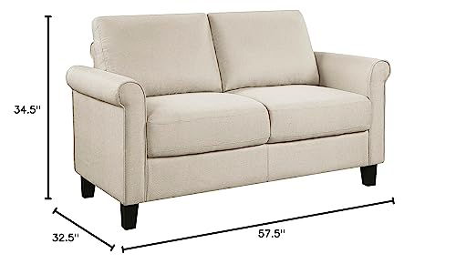 Lexicon Mendota Living Room Loveseat, Beige