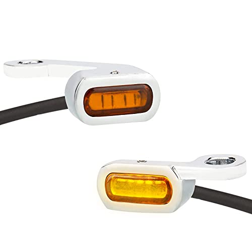 HAZAWA Led Motorcycle Turn Signals Switchback Mini Blinkers Handlebar Marker Light Compatible with Harley Sportster 1200 Iron 883 (Specific CH-Amber)