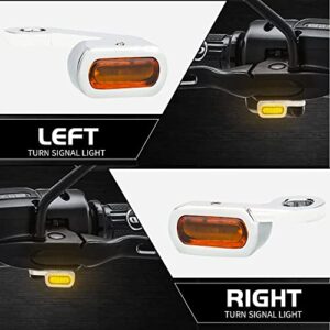 HAZAWA Led Motorcycle Turn Signals Switchback Mini Blinkers Handlebar Marker Light Compatible with Harley Sportster 1200 Iron 883 (Specific CH-Amber)