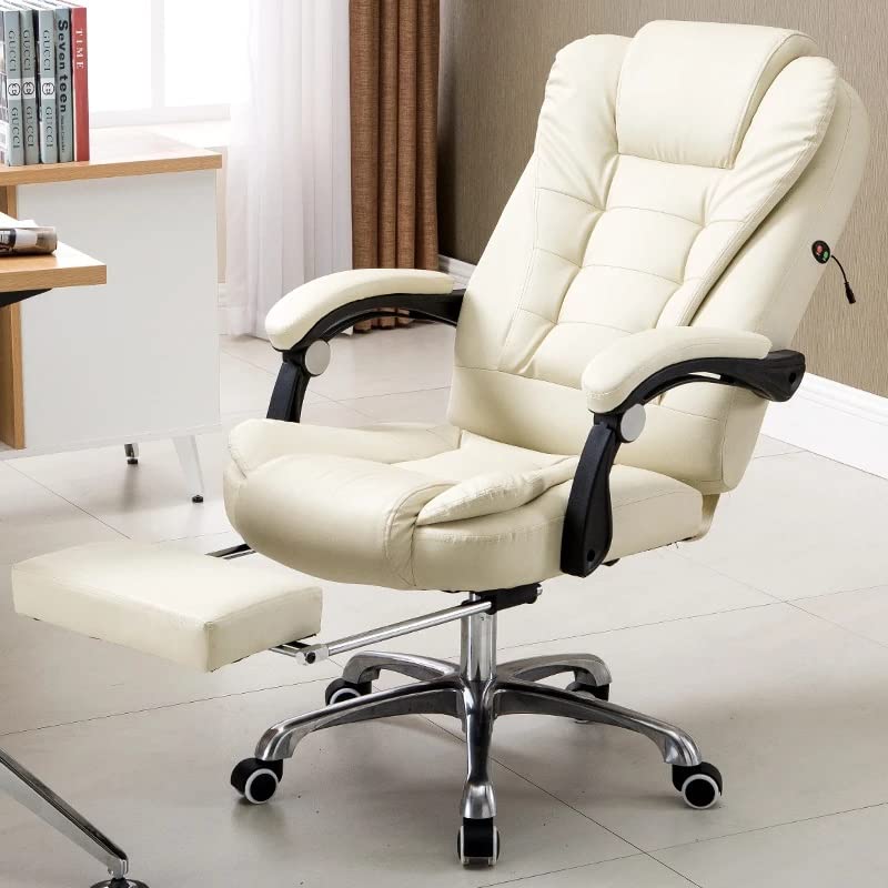 SEASD Office Chair Multifunction Office Computer Chair Swivel Reclining Boss Chair Household Study Room