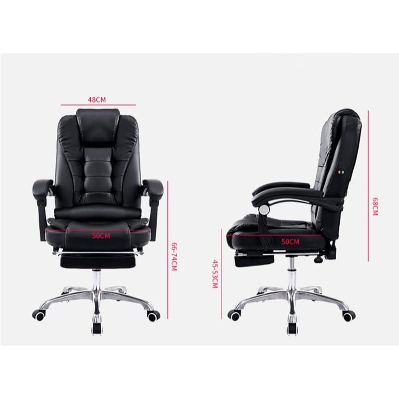 SEASD Office Chair Multifunction Office Computer Chair Swivel Reclining Boss Chair Household Study Room