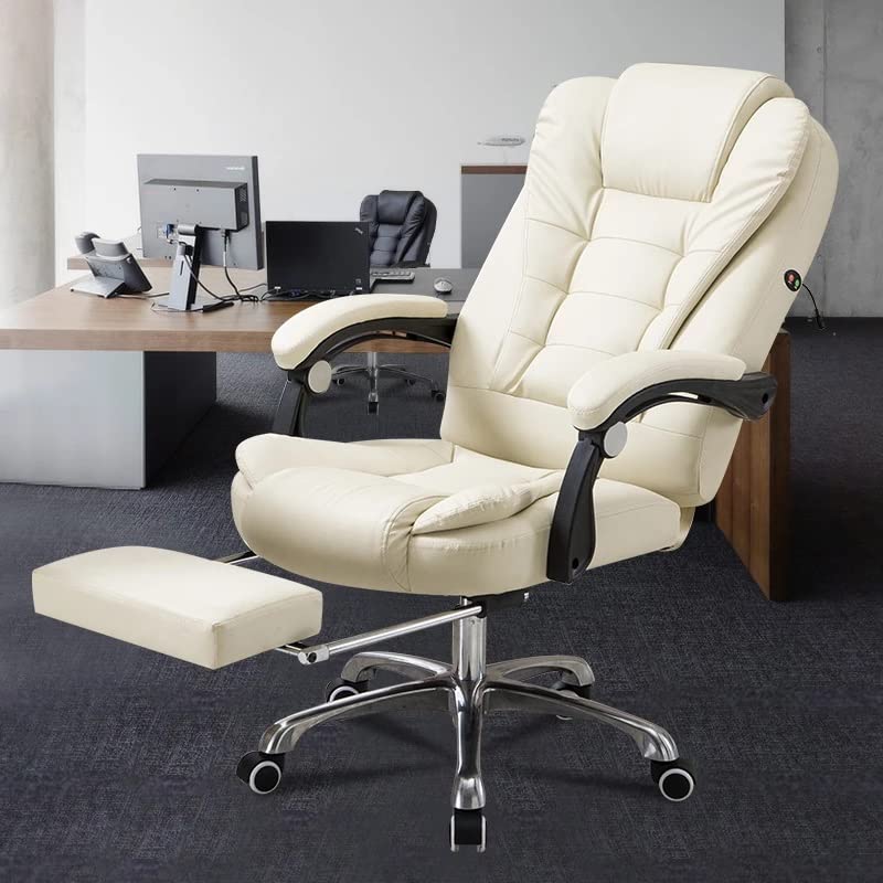 SEASD Office Chair Multifunction Office Computer Chair Swivel Reclining Boss Chair Household Study Room