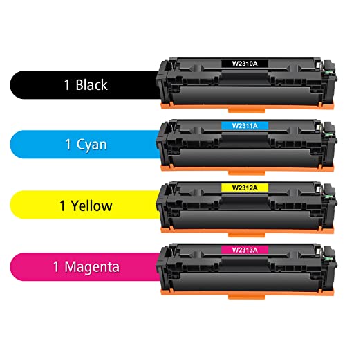 215A Toner Cartridges 4 Pack (with Chip) Compatible Replacement for HP 215A W2310A W2311A W2312A W2313A Work for HP Color Pro M182nw M183fw M182 M183 M155 Series Printer (Black Cyan Yellow Magenta)