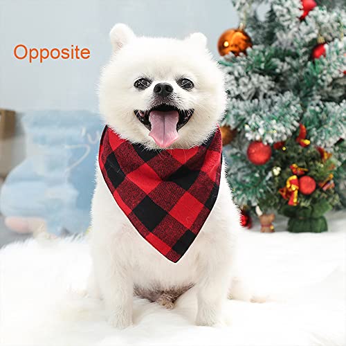 Christmas Kerchief for Dogs Bandana Bib Costume Pet Winter Warm Clothes for Small Dogs Cats Santa Cap Xmas Gift for Dogs (Small, Red)