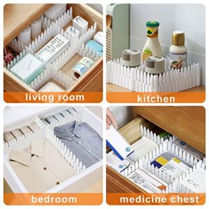 Spoilu 8Pcs Drawer Dividers, Adjustable Drawer Dividers, Sock Organizers for Dresser Drawers, Can Be Cut and Spliced Drawer Dividers, Free 4 Splicing Buckle