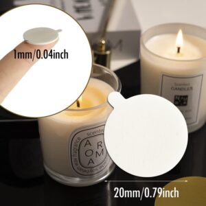 240 PCS Double-Sided Candle Wick Stickers, Heat-Resistant Candle Stickers with The Little ‘‘Tail’’, Adhere Steady in Hot Wax Stickers for Candle Making