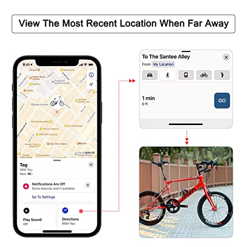 Keys Finder, Works with Apple Find My App (Only for iOS 15.1 Above), Bluetooth Tracker and Item Locator for Lost Keys, Bags, Wallets, Luggage (Black)