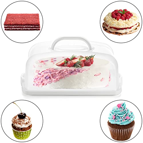 SOUJOY 2in1 Cupcake Carrier, Cupcake Keeper with Lid, Cupcake Holder to Fit 12 Standard-Size Cupcakes, Portable Dessert Container Transports Display Box for Cakes, Pies, Muffin