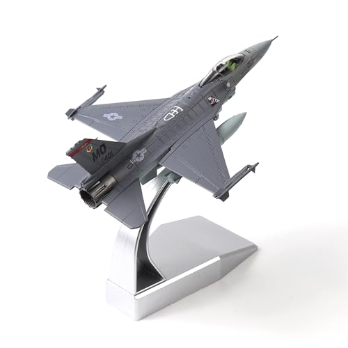 NUOTIE 1/100 F-16C Fighting Falcon Fighter Model Metal DieCast Aircraft Jet Kit Fighter Plane Model Military Airplane for Collection and Gift