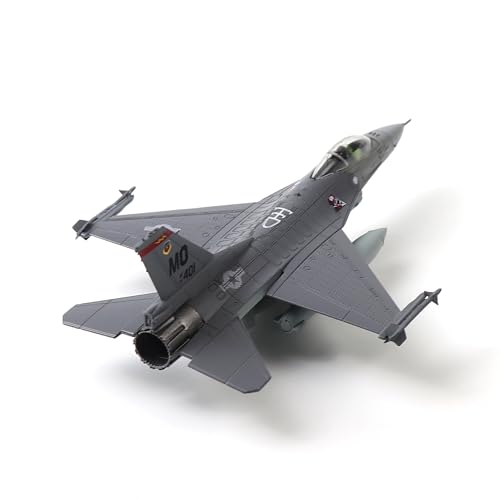 NUOTIE 1/100 F-16C Fighting Falcon Fighter Model Metal DieCast Aircraft Jet Kit Fighter Plane Model Military Airplane for Collection and Gift