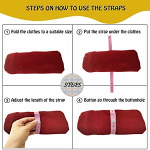 100Pcs Elastic Band with Button & Buttonholes, Stretchable Reusable, Roll-up Clothes Storage Band, Adjustable Clothing Storage Strap,Travel Luggage Space Saver, Drawer & Closet Organizer (Colorful)