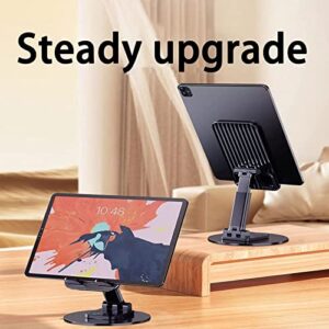 ANJIXIN Rotatable Cell Phone Stand Height Adjustable iPhone Holder for Desk Portable Cellphone Stand Thick Case Friendly Compatible with All Mobile Phone iPhone IPad Desk Accessories Space Black