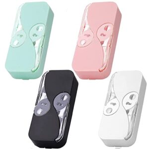 4pcs flosser dispenser refillable，portable travel floss case,dental floss dispenser automatic dental floss picks cases for teeth cleaning