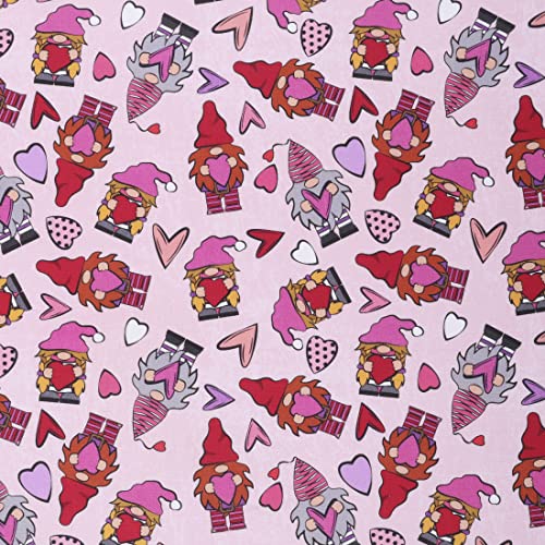 Mook Fabrics Cotton Valentines, Pink, 15 Yard Bolt