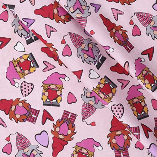 Mook Fabrics Cotton Valentines, Pink, 15 Yard Bolt