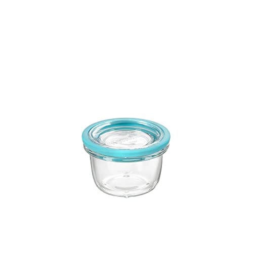 Bormioli Rocco Frigoverre Future 6.25 oz. Round Food Storage Container, Made From Durable Glass, Dishwasher Safe, Made In Italy.