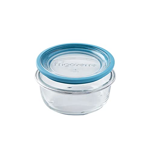 Bormioli Rocco Frigoverre Future 6.25 oz. Round Food Storage Container, Made From Durable Glass, Dishwasher Safe, Made In Italy.