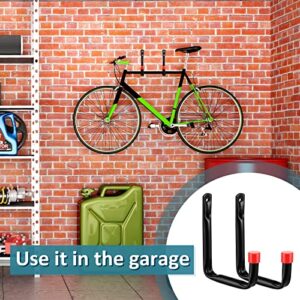 24 Pcs Garage Bike Hose Hooks Shed Storage Hooks and Hangers Garden Hose Hook Shovel Holder Heavy Duty Hooks J Utility Hangers Ladder Hooks for Wall Hangers Wall Hooks for Hanging Bikes, Ladders, Cord