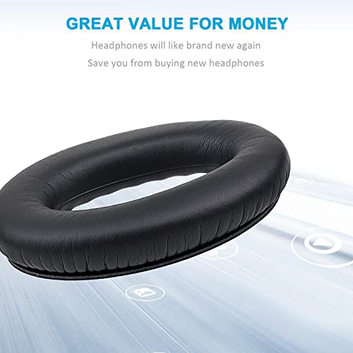 QC35 Replacement Ear Pads Quietcomfort 35 II Replacemenet Earpads, Ear Cushion Kit Parts Compatible with Bose Quietcomfort 35/Bose QC35, Quiet Comfort 35 II/QC35 II Wireless Headphones (Black)