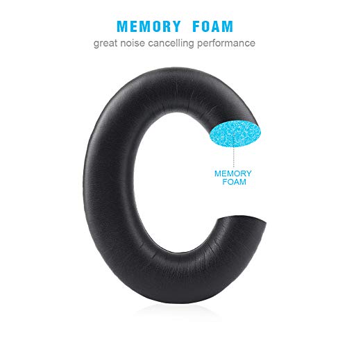 QC35 Replacement Ear Pads Quietcomfort 35 II Replacemenet Earpads, Ear Cushion Kit Parts Compatible with Bose Quietcomfort 35/Bose QC35, Quiet Comfort 35 II/QC35 II Wireless Headphones (Black)