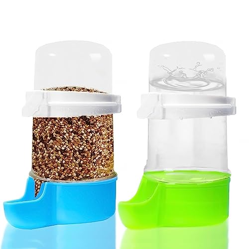 kikiledio Bird Water Dispenser，2pcs 16.7Oz Bird Water Dispenser for Cage，pet Bird Water Feeder， Pet Bird Feeder