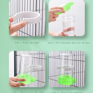 kikiledio Bird Water Dispenser，2pcs 16.7Oz Bird Water Dispenser for Cage，pet Bird Water Feeder， Pet Bird Feeder