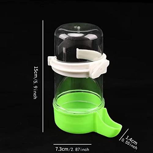 kikiledio Bird Water Dispenser，2pcs 16.7Oz Bird Water Dispenser for Cage，pet Bird Water Feeder， Pet Bird Feeder