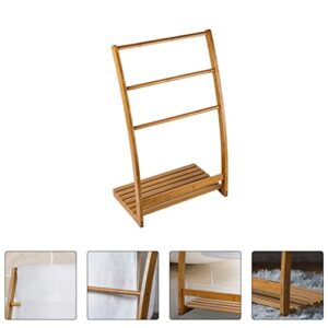 LIRUXUN Floor Clotheshorse Indoor Clothes Dryer Rack Towels Hanging Rack and Wood Stable Ground Clothes Hanger