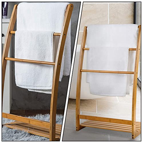 LIRUXUN Floor Clotheshorse Indoor Clothes Dryer Rack Towels Hanging Rack and Wood Stable Ground Clothes Hanger