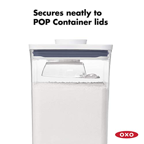 OXO Good Grips POP Container Accessories 3-Piece Scoop Set & Good Grips POP Container - Airtight Food Storage - 1.1 Qt for Brown Sugar and More,Transparent