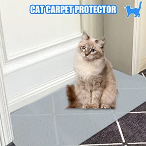 8.2Ft Cat Carpet Protector,Cat Carpet Protector for Doorway,DIY Non Slip Carpet Protector for Pets,Easy to Cut, Carpet Protector Stop Cats from Scratching Carpet at Doorway