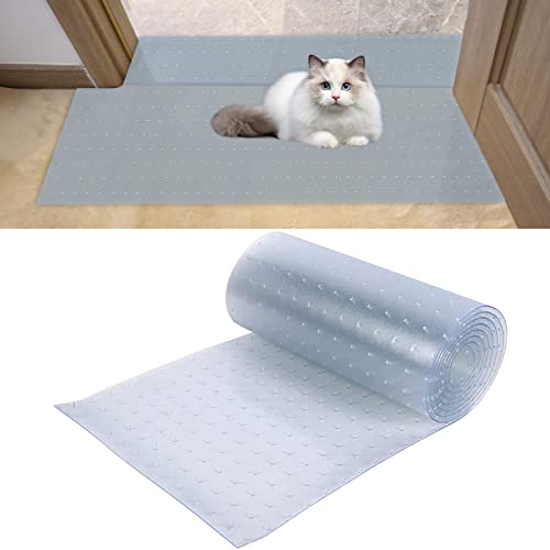 8.2Ft Cat Carpet Protector,Cat Carpet Protector for Doorway,DIY Non Slip Carpet Protector for Pets,Easy to Cut, Carpet Protector Stop Cats from Scratching Carpet at Doorway