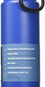 Takeya Actives Insulated Stainless Steel Water Bottle with Spout Lid, 24 Ounce, Bluestone & Originals Vacuum Insulated Stainless Steel Water Bottle, 24 Ounce, Navy