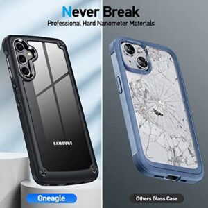 Oneagle for Samsung Galaxy A14 5G Case, Crystal Clear Galaxy A14 5G Phone Case [Never Yellow][Never Break] with 2X Tempered Glass Screen Protectors Military Shockproof Protective Case for Samsung A14