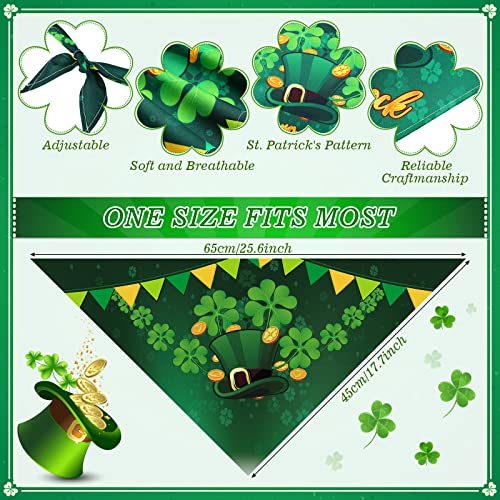 30 Pieces St. Patrick's Day Dog Bandanas St. Patrick's Day Dog Cat Bibs Holiday Pet Costume Dog St. Patrick's Day Outfit Triangle Scarf Kerchief for Small to Medium Pet