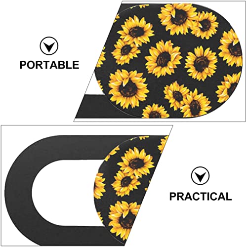 KOMBIUDA Ipads 3pcs Ultra- Your Computer Prvacy Ultra-Thin Slide Slider Lens Webcam Sunflower Laptop Cover Visual Printed Thin Privacy Camera Lid Universal Cartoon Webcam Cover