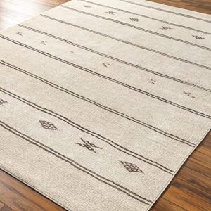 Becki Owens x Surya Rivi Moroccan Area Rug , 5'3" x 7', Light Grey