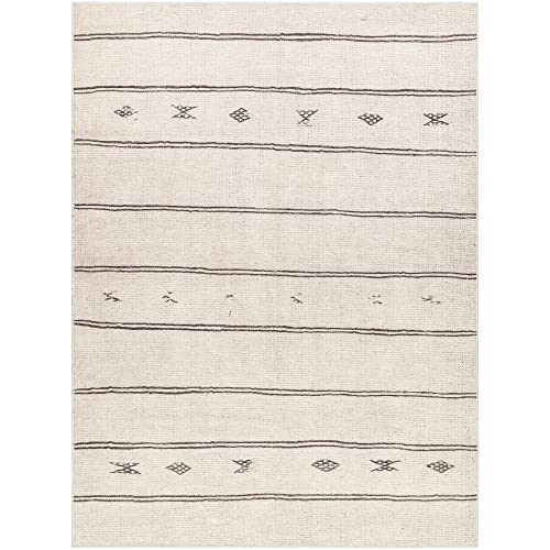 Becki Owens x Surya Rivi Moroccan Area Rug , 5'3" x 7', Light Grey