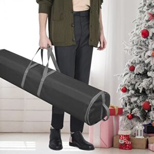 ProPik Wrapping Paper Storage Bag | Gift Wrap Holder Organizer | 2 Pack Store Up to 48 Rolls 40 Inch Long | Heavy Duty 600D Oxford Material Holiday Container | Top & side handles (Black)