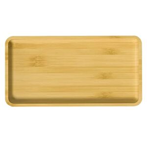 bamboo vantity tray, bamboo counter tray 12 x 6 x 0.75 inch, vantity tray for dresser tops, toilet tank top tray for organizing and decor display