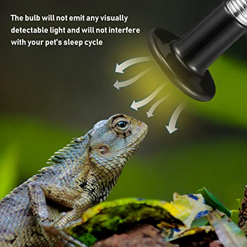 Ipetboom Reptile Heat Emitters, 3 Pcs Reptile Ceramic Heat Lamp 150w Heat Lamp Bulbs for Reptiles Heat Emitters for Reptile E26