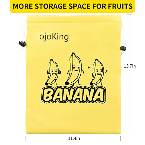 oJoKing Banana Storage Bag Extended Shelf Life，Keep Tt Longer Up To 2 Weeks Stop Food Waste，Washable Storage Bag Potato Sack Reusable Food Saver Bags Seed Sack Bags