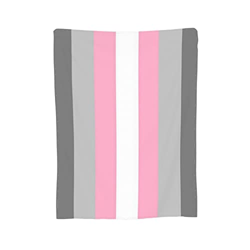 Demigirl Pride Flag Throw Blanket,Pride Blanket for Bed Sofa Couch Soft Flannel Fleece Lightweight Throw Blanket for Adult Boys Girls 60"X50"