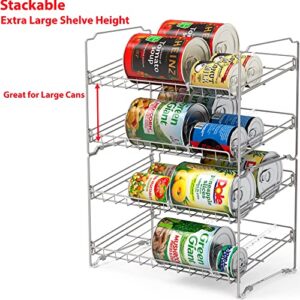 2 Pack SimpleHouseware 2 Tier Can Rack, Silver