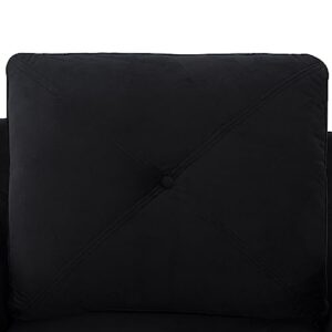 Naomi Home Raelynn Sofa Black/Microfiber